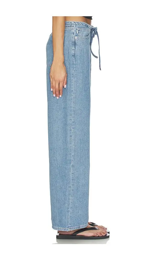 DL1961 Dl Aura Sienna Low Slung Relaxed Wide Leg Jeans - Blue