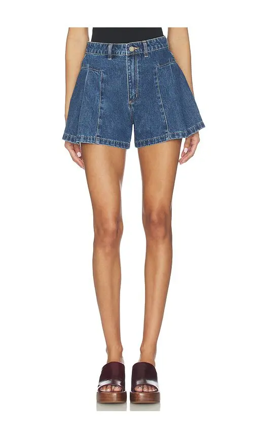 Abrand Denim 94 Pleated Denim Shorts