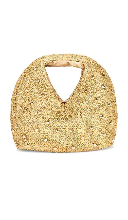 Dolce Vita Studded Raffia Bag
