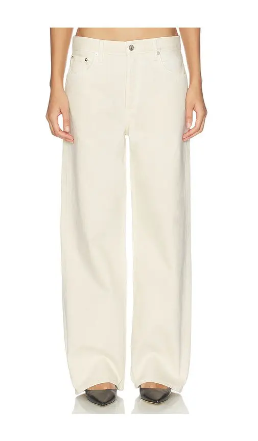 AGOLDE Low Slung Baggy Jeans - Beige