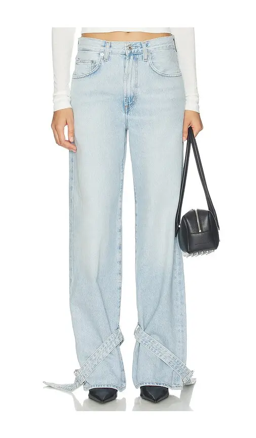 AGOLDE Cinched Hem Loose Taper Jeans - Blue