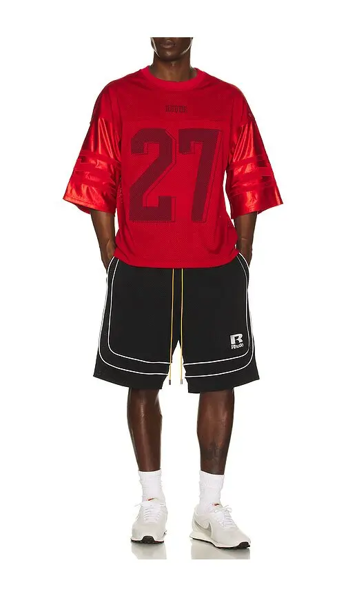 Rhude Baggy Mesh Basketball Shorts - Black