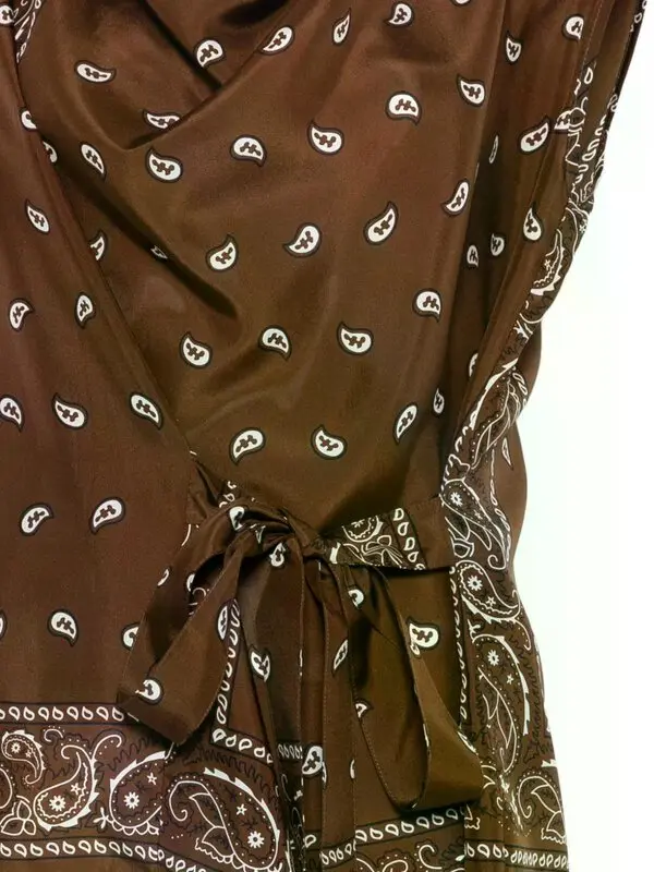 P.a.r.o.s.h Bandana Print Tie Blouse