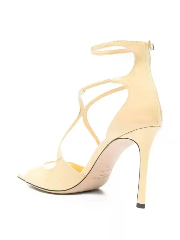 JIMMY CHOO Azia Leather Sandals - Yellow