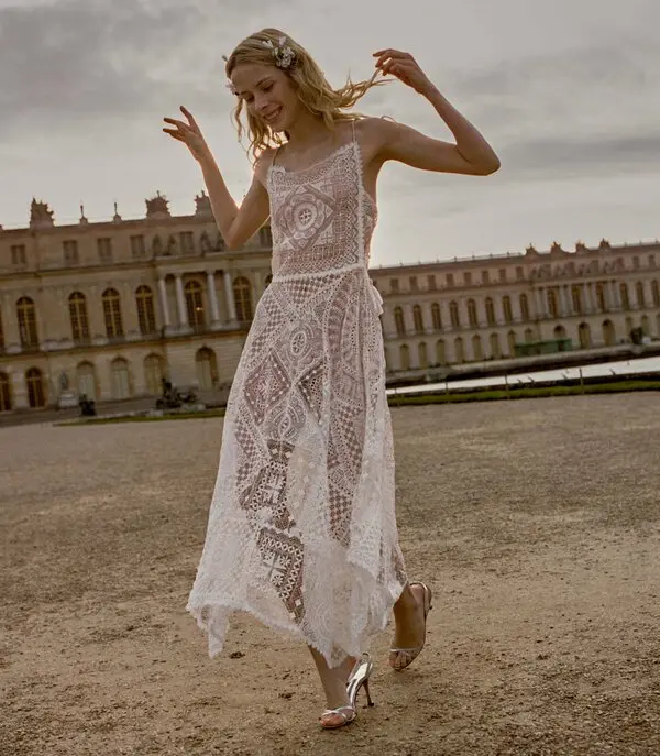 DÔEN Handkerchief Anniversary Dress - Salt
