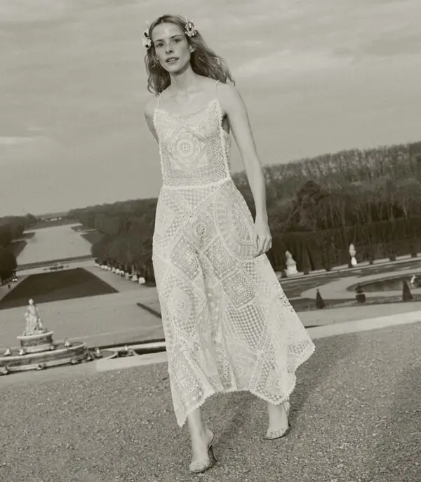 DÔEN Handkerchief Anniversary Dress - Salt