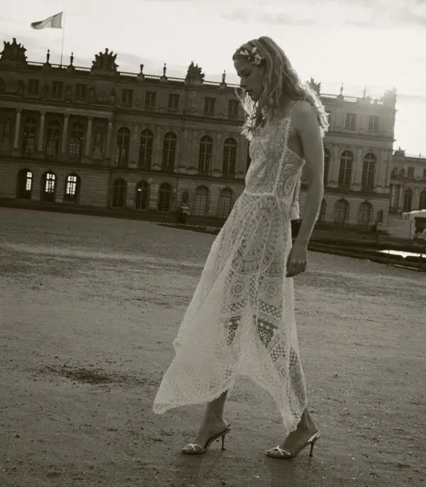 DÔEN Handkerchief Anniversary Dress - Salt