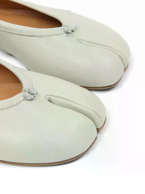 MAISON MARGIELA Tabi Ballet Flats In Nappa Leather - Grey