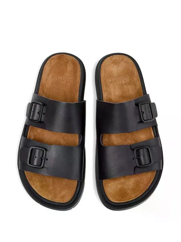 Camper Buckle Lluc Sandals - Black