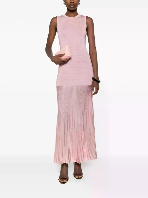TWINSET Pleated Cut-out Maxi Dress