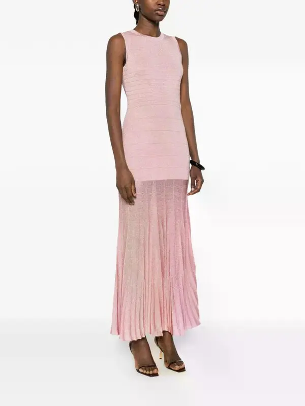 TWINSET Pleated Cut-out Maxi Dress