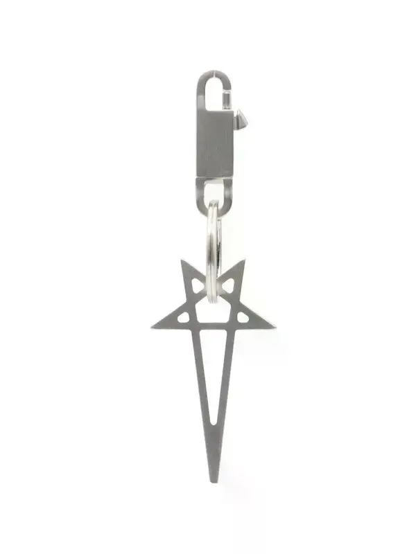 Rick Owens Pentagram Keyring - Silver