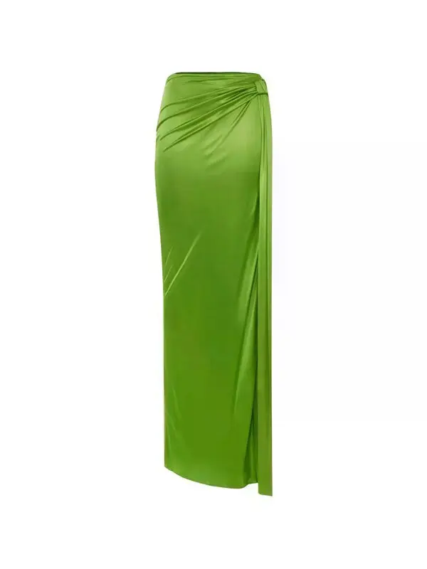 Elisabetta Franchi Draped Maxi Skirt With Side Slit