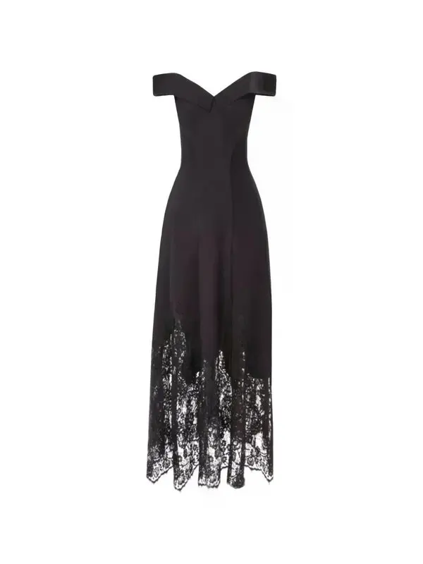 GEMY MAALOUF Folded Off-shoulder Midi Dress