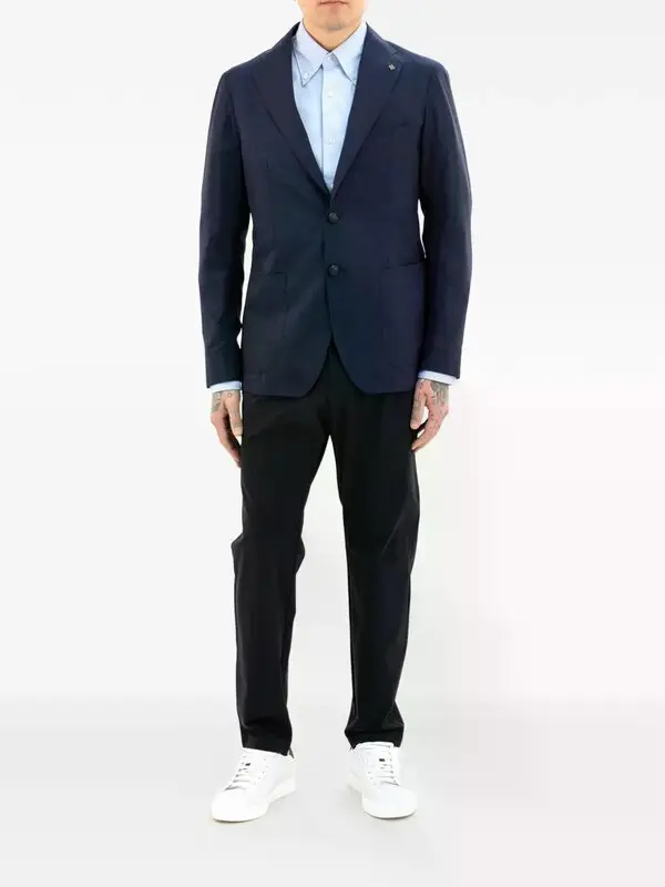 Tagliatore Single-breasted Blazer - Blue