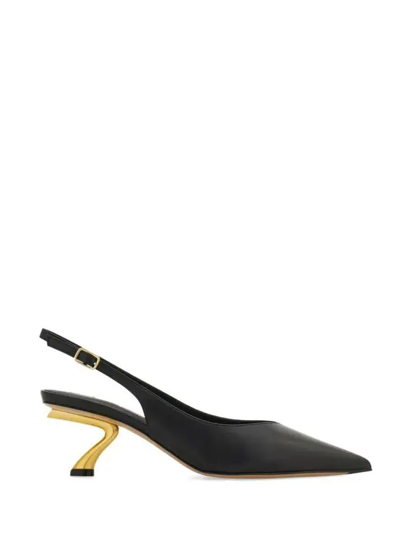 FERRAGAMO Sculptural Heel Slingbacks
