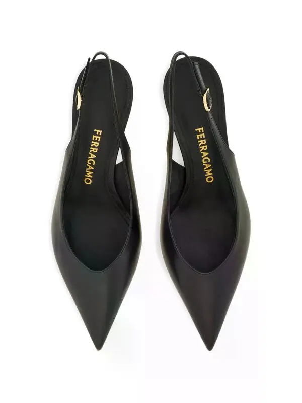 FERRAGAMO Sculptural Heel Slingbacks