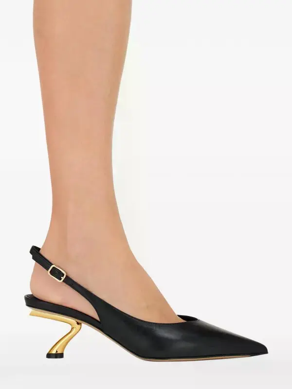 FERRAGAMO Sculptural Heel Slingbacks