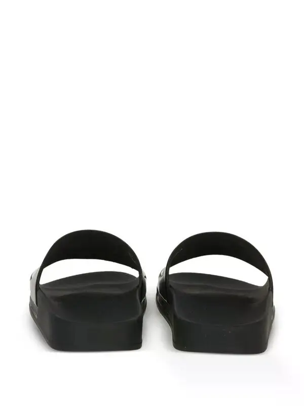 Moschino Logo Lettering Slides - Black