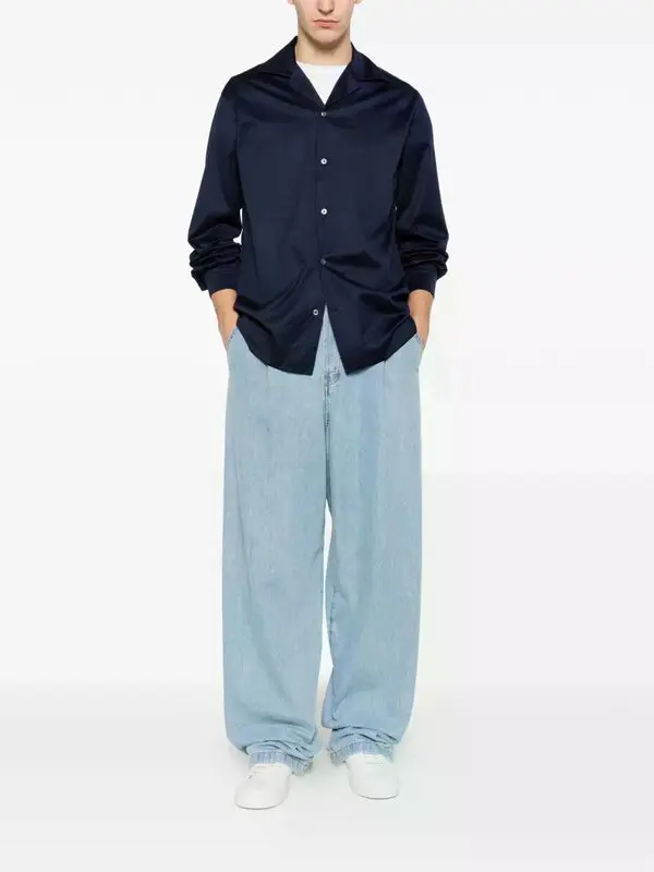 LARDINI Buttoned Shirt - Blue