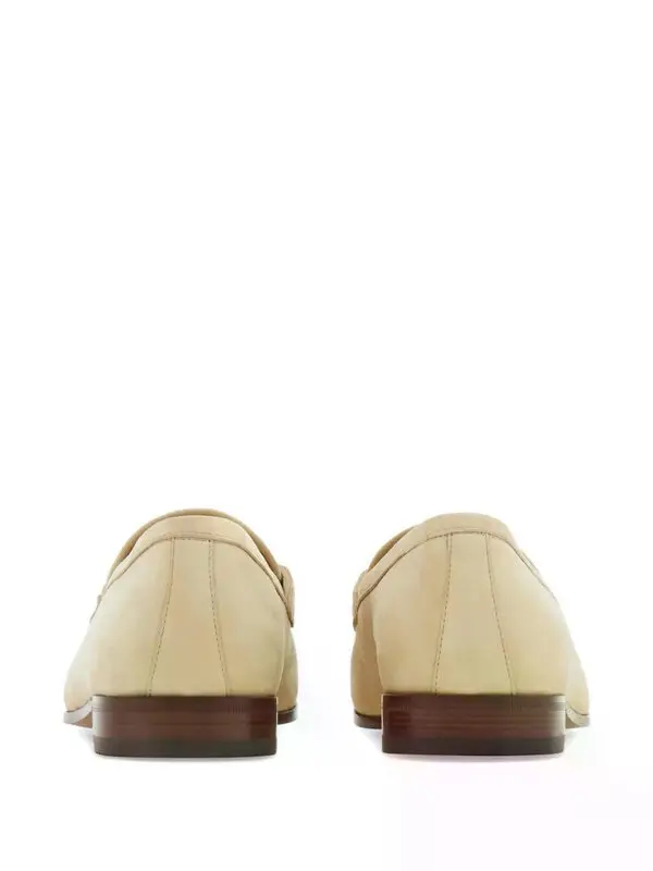 FERRAGAMO Moccasin With Gancini Ornament - Neutrals