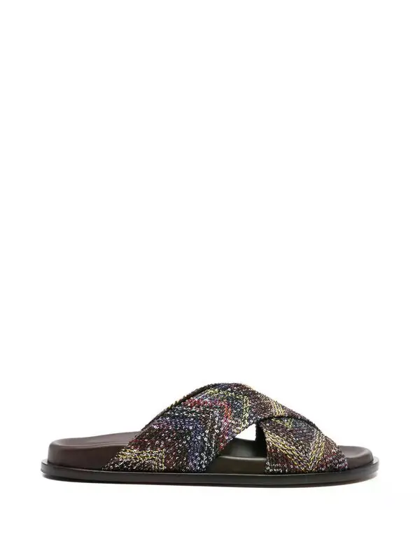 Missoni Sequin Criss-cross Sandals