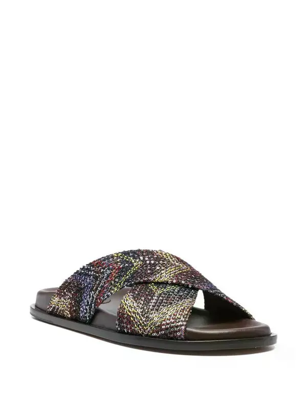 Missoni Sequin Criss-cross Sandals