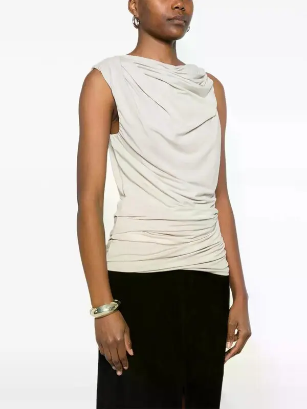 ENTIRE STUDIOS Gathered Drape Top - Grey