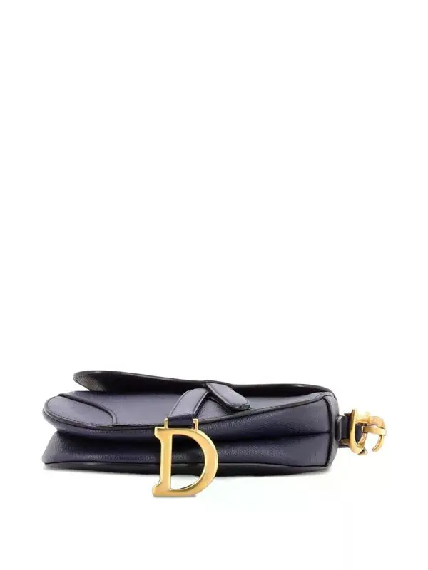 Dior Saddle Handbag Leather Mini Shoulder Bag - Blue