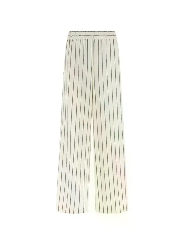 Peserico Pinstriped Wide Leg Trousers - Neutrals