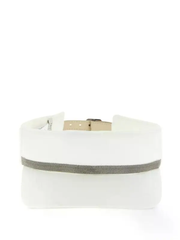 Brunello Cucinelli Shiny Band Visor - White