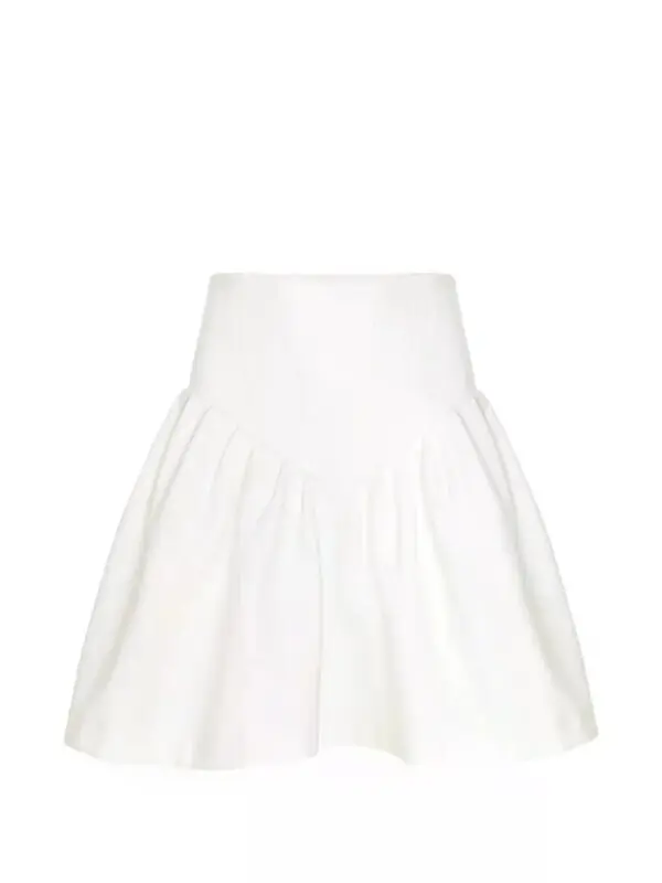 HAMZA Pleated Mini Skirt - White