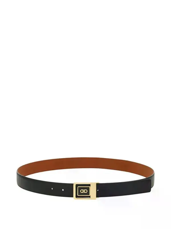 FERRAGAMO Reversible And Adjustable Belt - Black