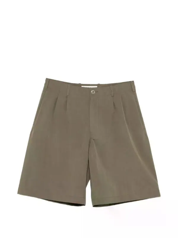 Our Legacy Ponte Pleated Shorts - Green