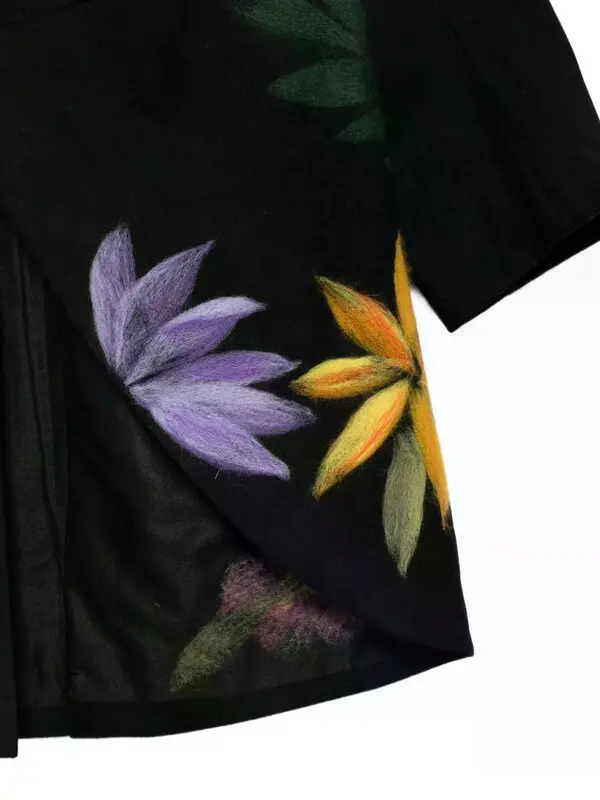 A.N.G.E.L.O. VINTAGE CULT Floral-detail Wool Coat