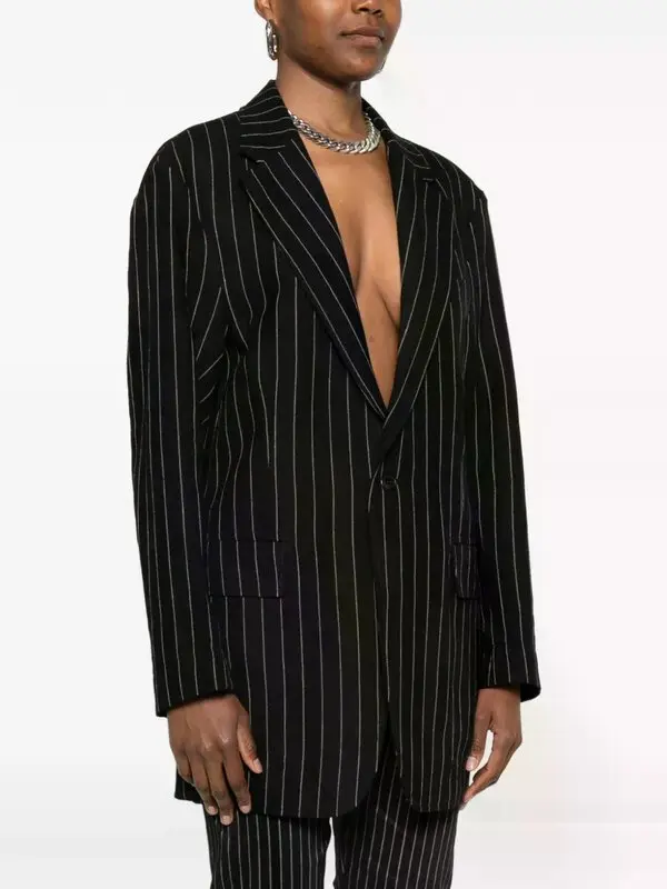 R13 Buttoned Pinstripe Blazer