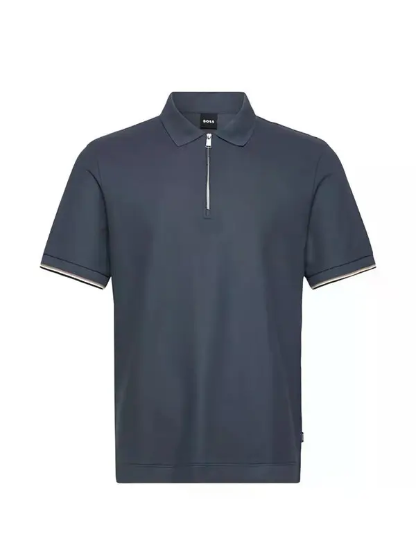 BOSS Half-zip Polo Shirt - Blue