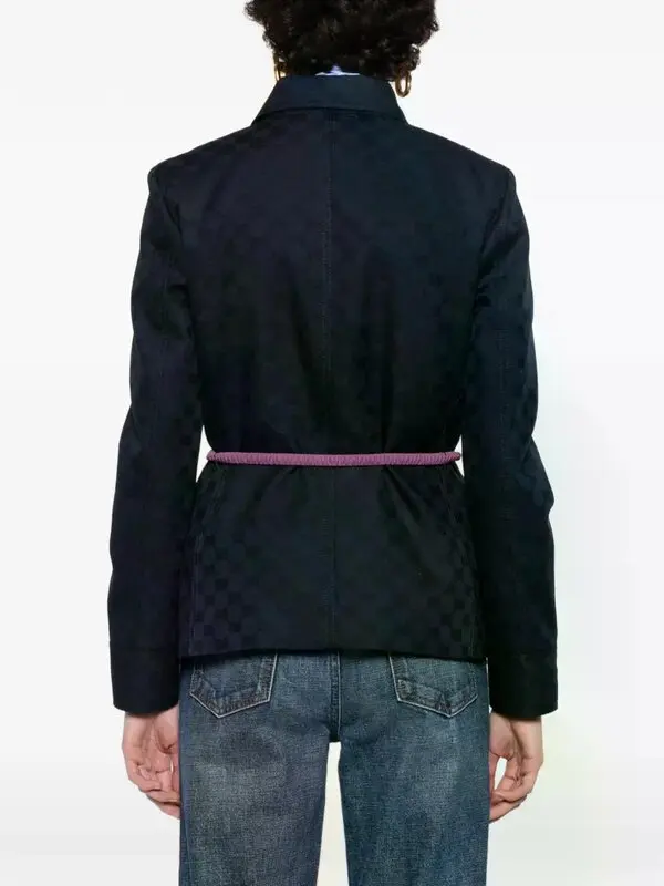 Gucci Logo-pattern Zip-up Jacket - Blue