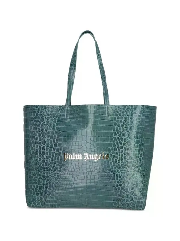 Palm Angels Crocodile-effect Tote Bag - Blue