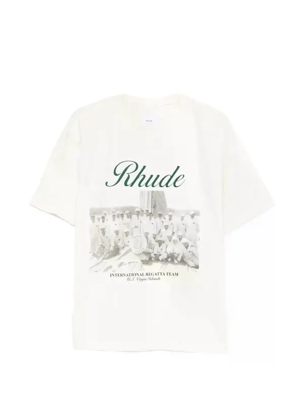 Rhude Script Graphic T-shirt - Neutrals
