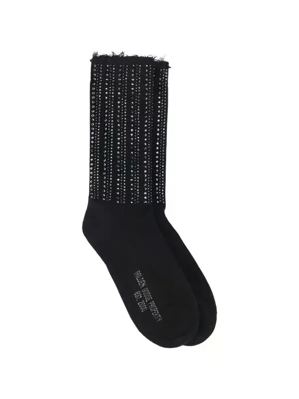 GOLDEN GOOSE Rhinestone-embellished Socks - Black