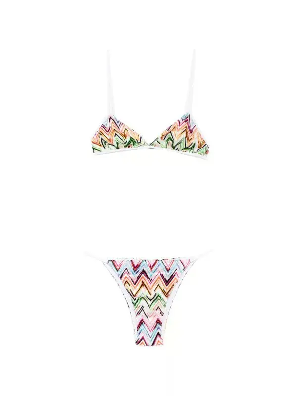 Missoni Zigzag Bikini Set - White