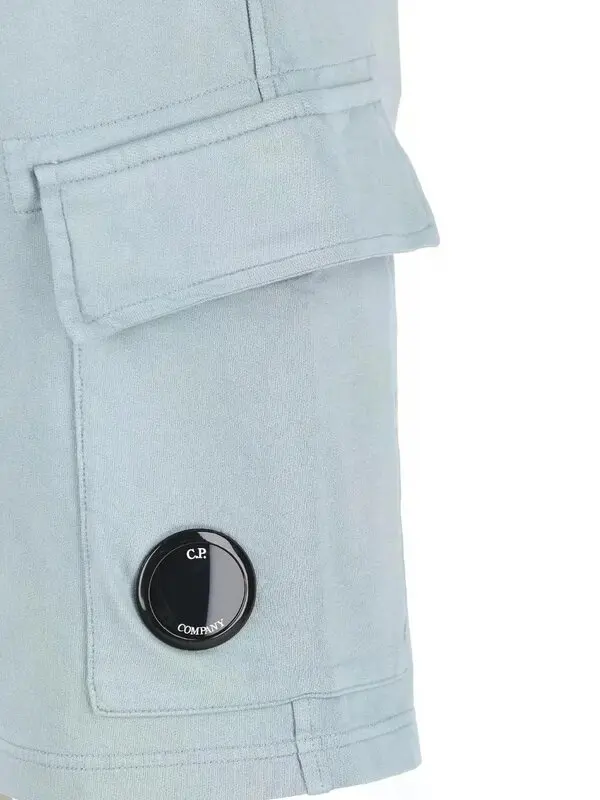 C.P. COMPANY Light Fleece Cargo Sweatshorts With Lens Detail