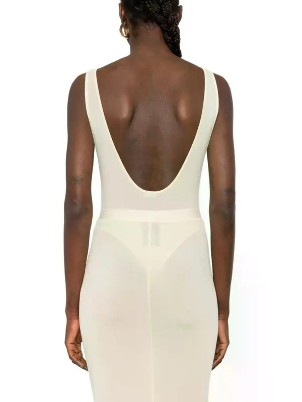 Wardrobe.NYC Sheer Tank Bodysuit - Neutrals