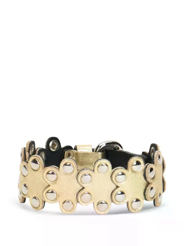 Red Valentino Flower Studded Bracelet - Silver