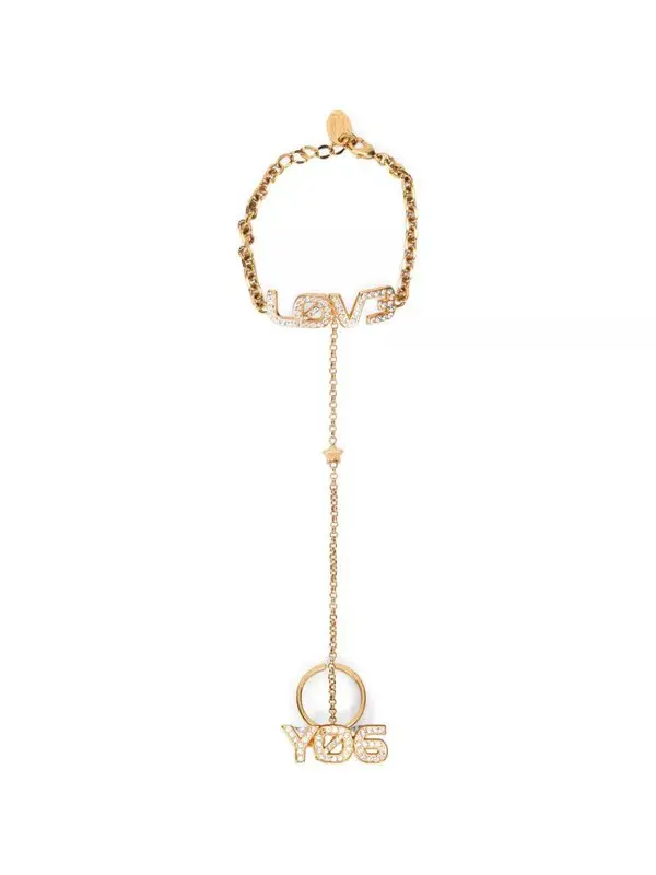 Red Valentino Pave-set Chain Hand Jewellery - Gold