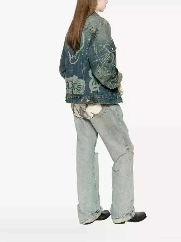 Aries Graphic-print Denim Trucker Jacket