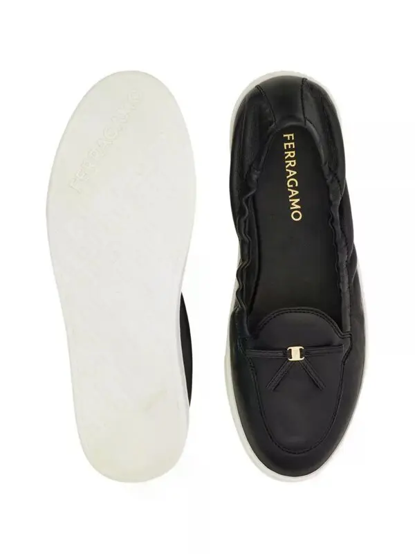 FERRAGAMO Flexible Loafers With Bow Detail