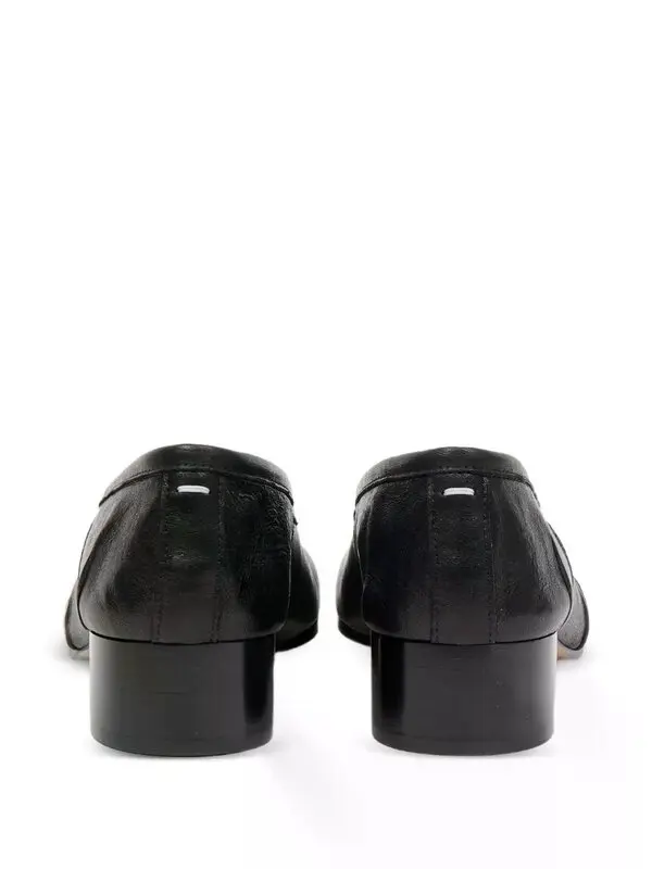 MAISON MARGIELA Tabi Leather Block Heel Pumps - Black
