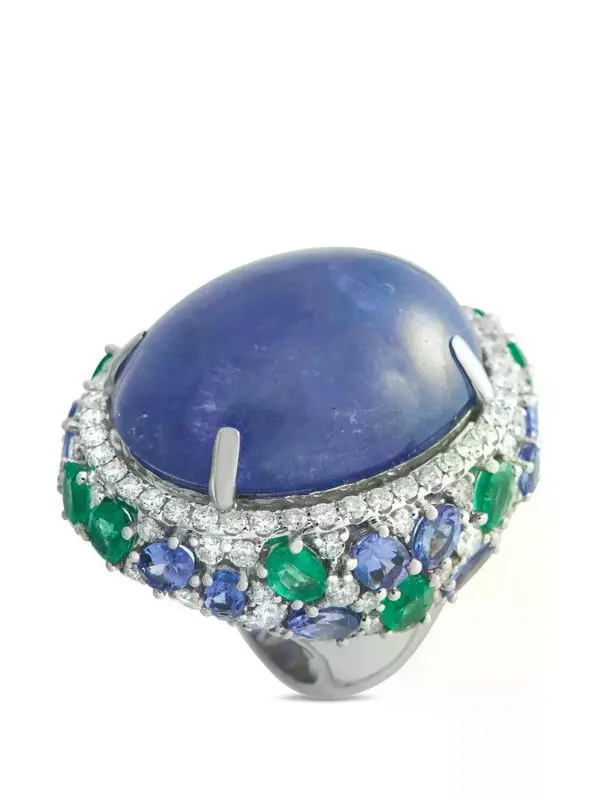 LB EXCLUSIVE Multi-stone Cocktail Ring - Silver
